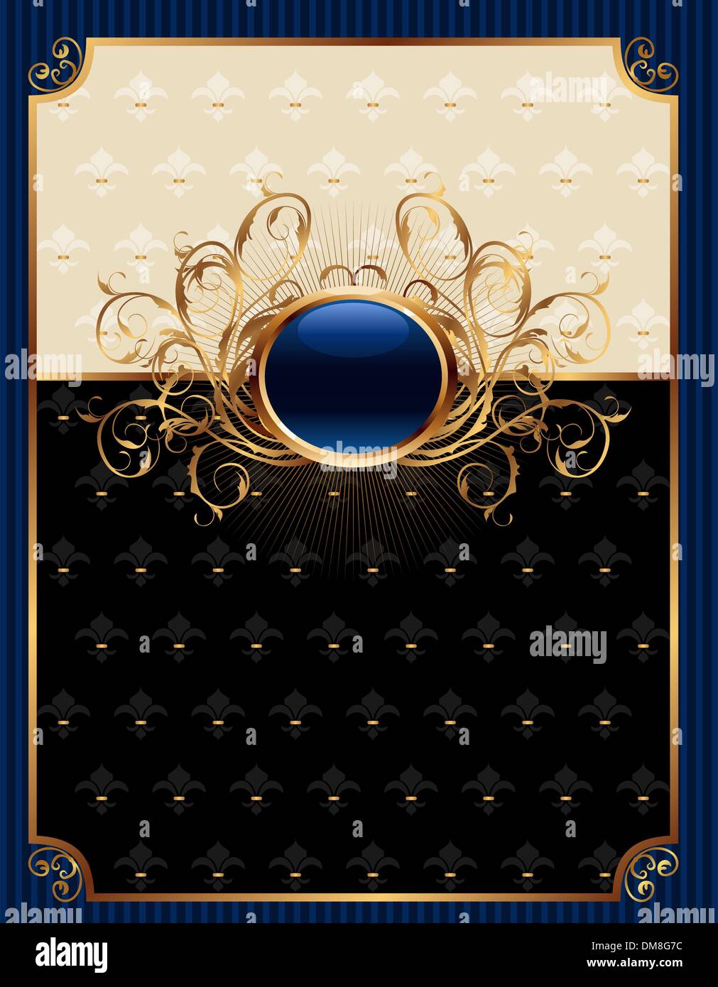 gold invitation frame or packing for elegant design Stock Vector Image ...