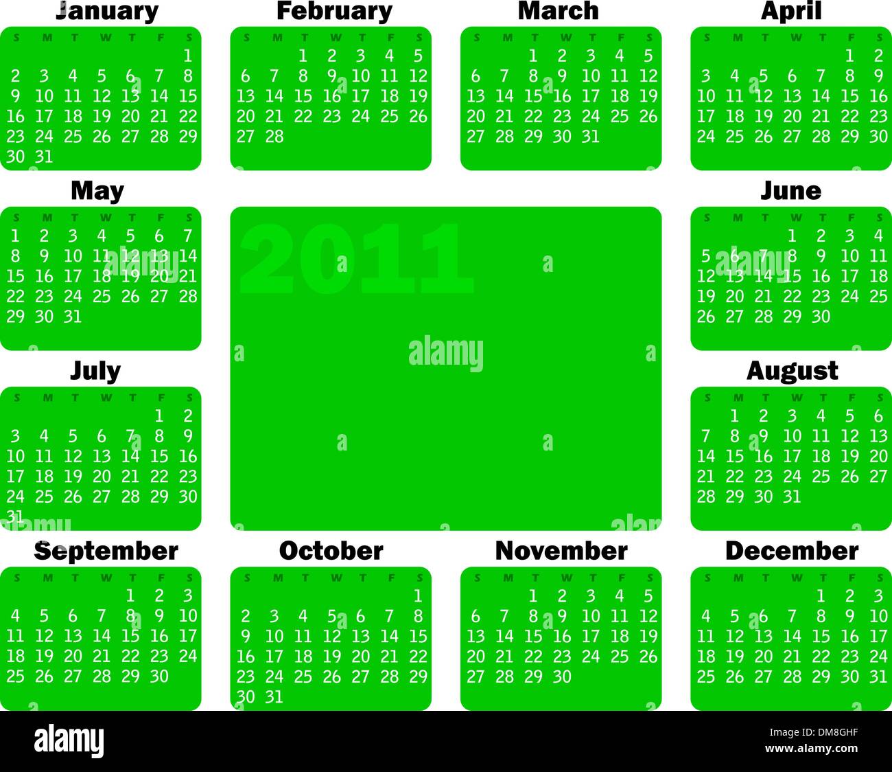 October 2011 calendar hi-res stock photography and images - Alamy