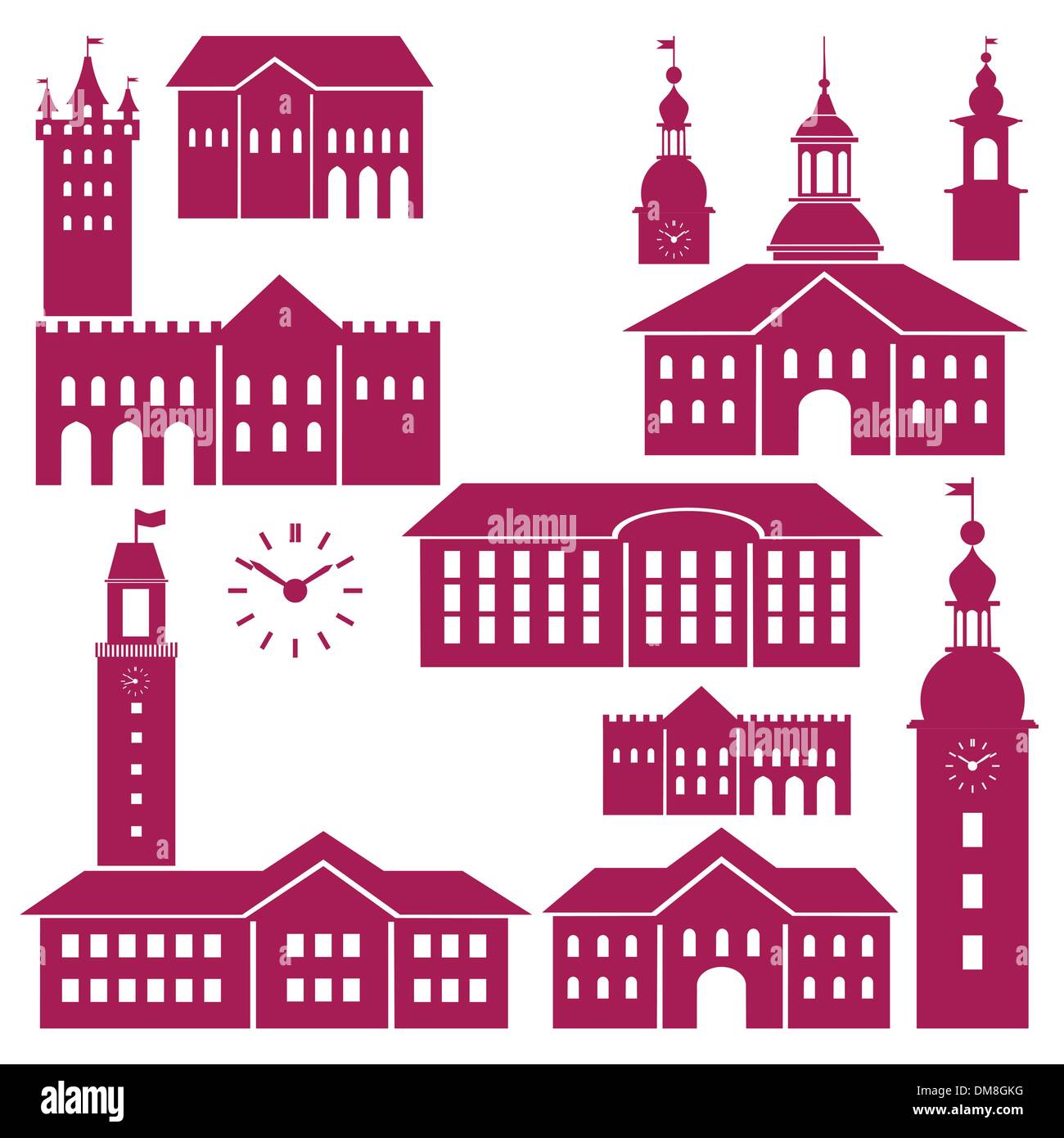 Vector old town elements Stock Vector Image & Art - Alamy