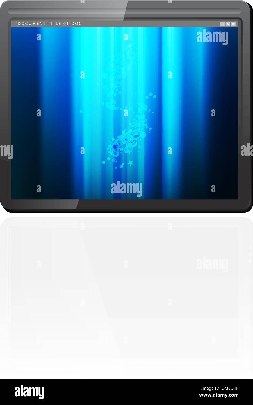 Tablet laptop on desk Stock Vector Images - Alamy