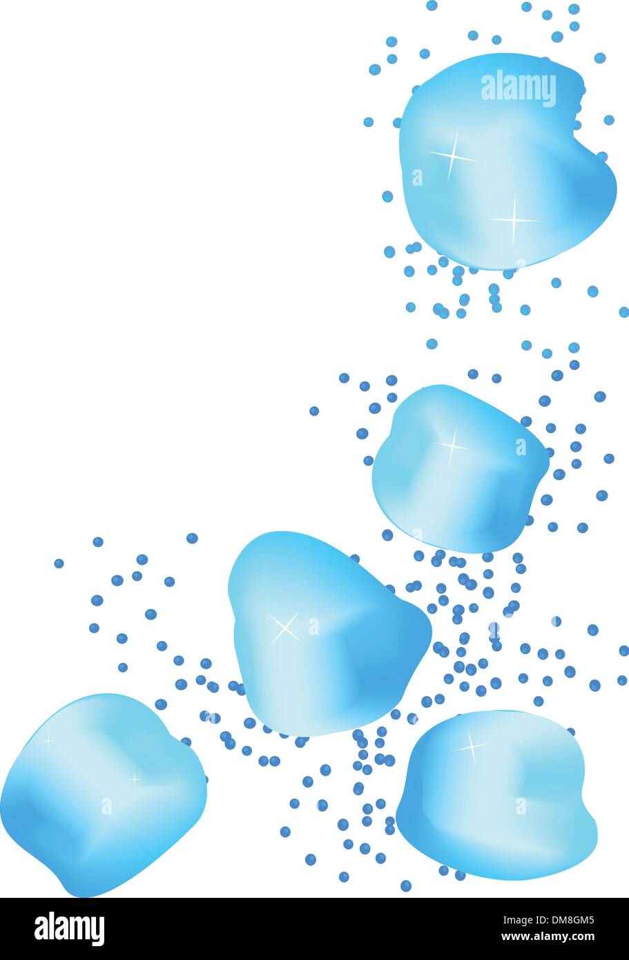 Ice cubes background in Stock Vector Images - Alamy