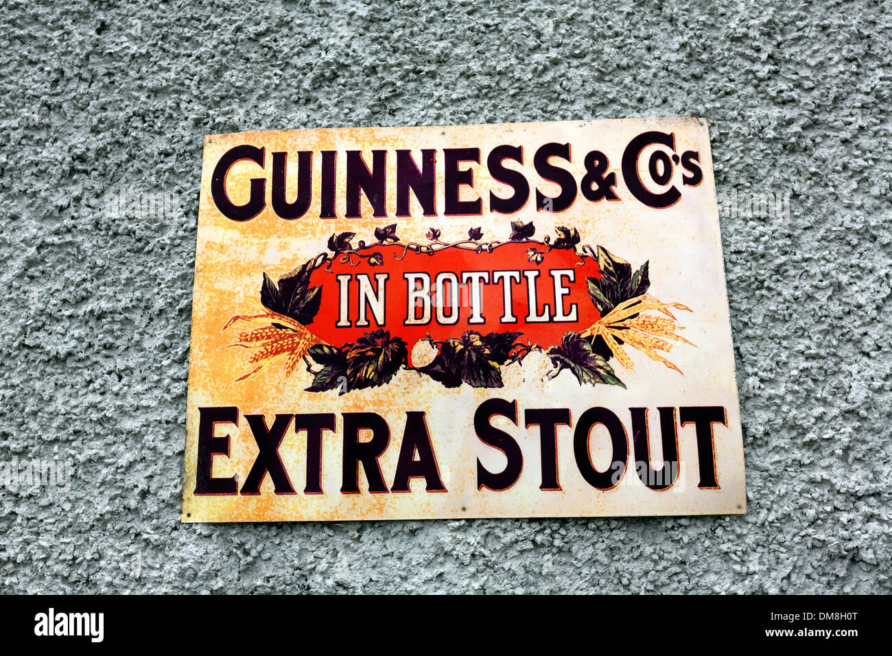 Guinness advertisement in Fethard village, surrounded by walls Stock ...
