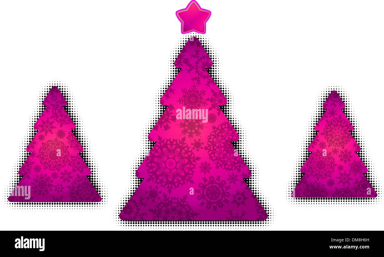 Christmas trees card template. EPS 8 Stock Vector Image & Art - Alamy