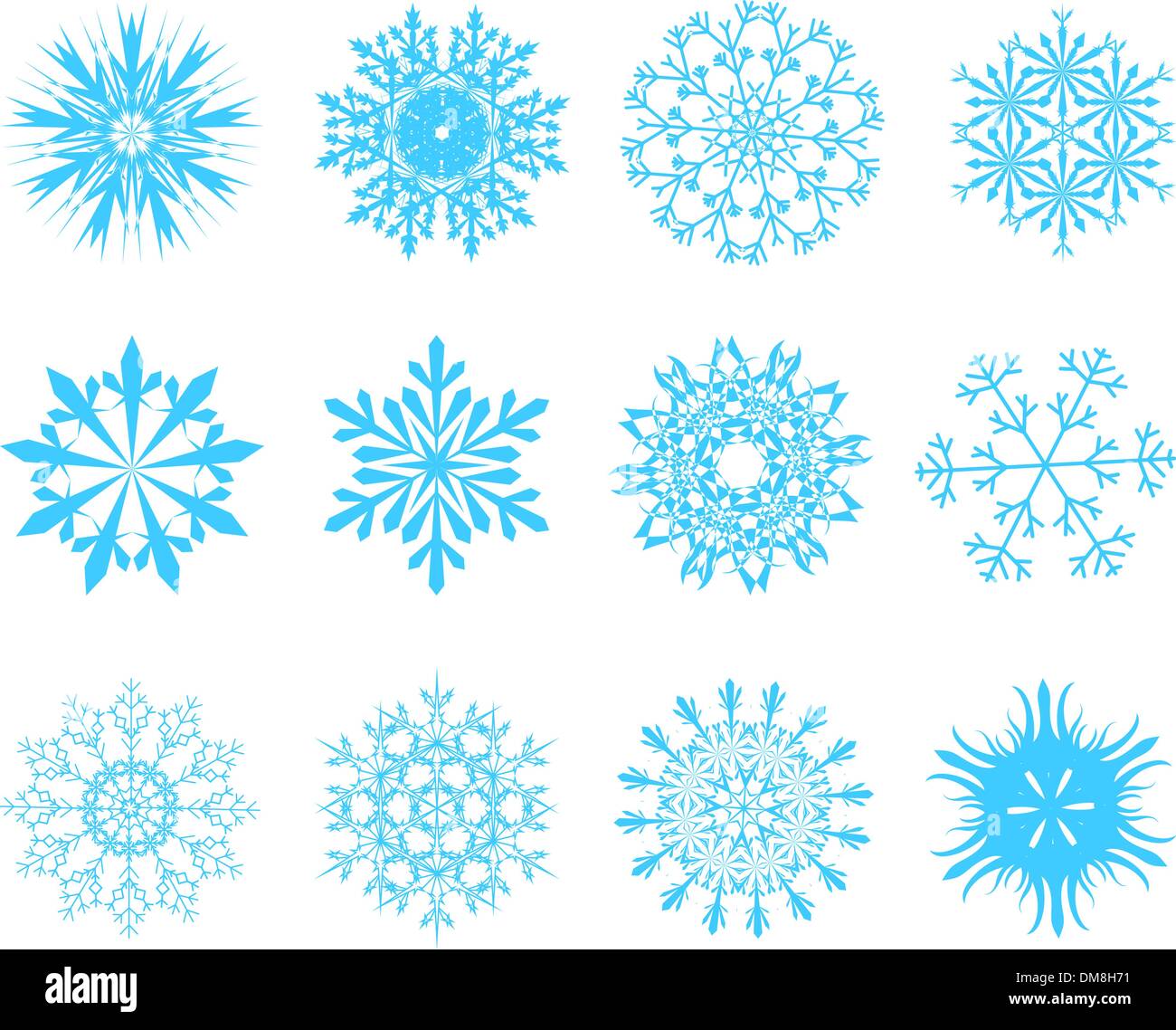 Snowflakes in different shapes hi-res stock photography and images - Alamy