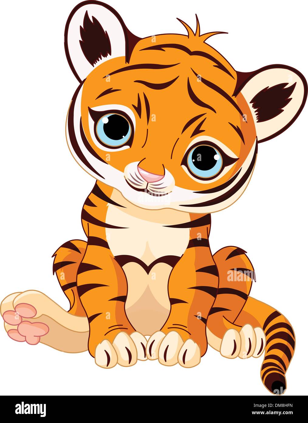 Cute tiger cub Stock Vector Image & Art - Alamy