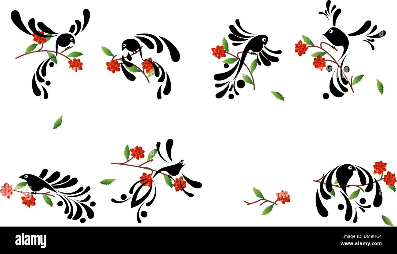 Stylized birds Stock Vector Images - Alamy