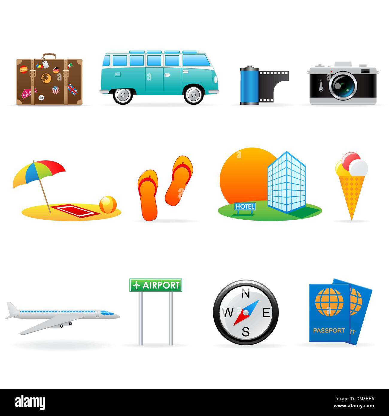 Travel icon set Stock Vector Image & Art - Alamy