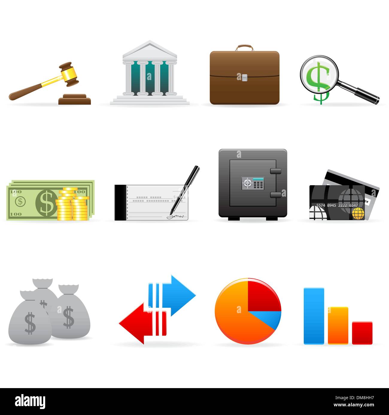 Finance icons vector vectors hi-res stock photography and images - Alamy