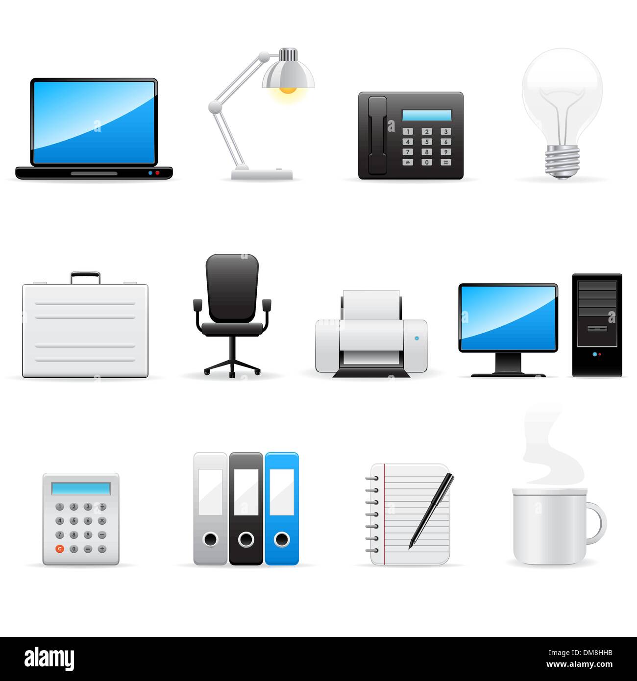 Digital office group Stock Vector Images - Alamy