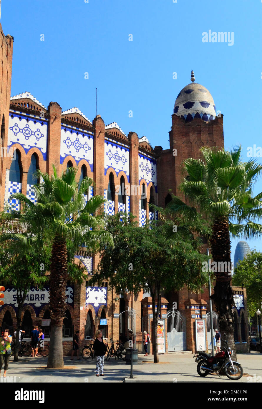 Old bullring Arena, Barcelona bullring La Monumental, Barcelona, Spain ...