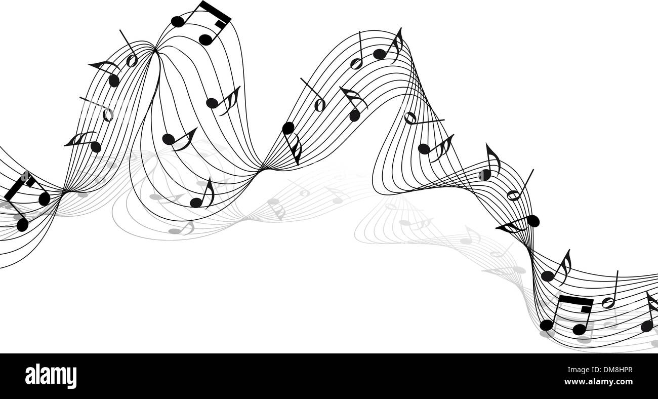 Vector illustration swirls musical notes hi-res stock photography and ...
