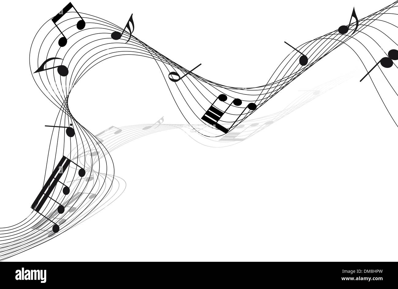 Vector illustration swirls musical notes hi-res stock photography and ...