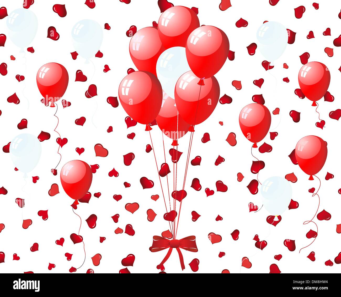 Beautiful bright hearts in Stock Vector Images - Alamy