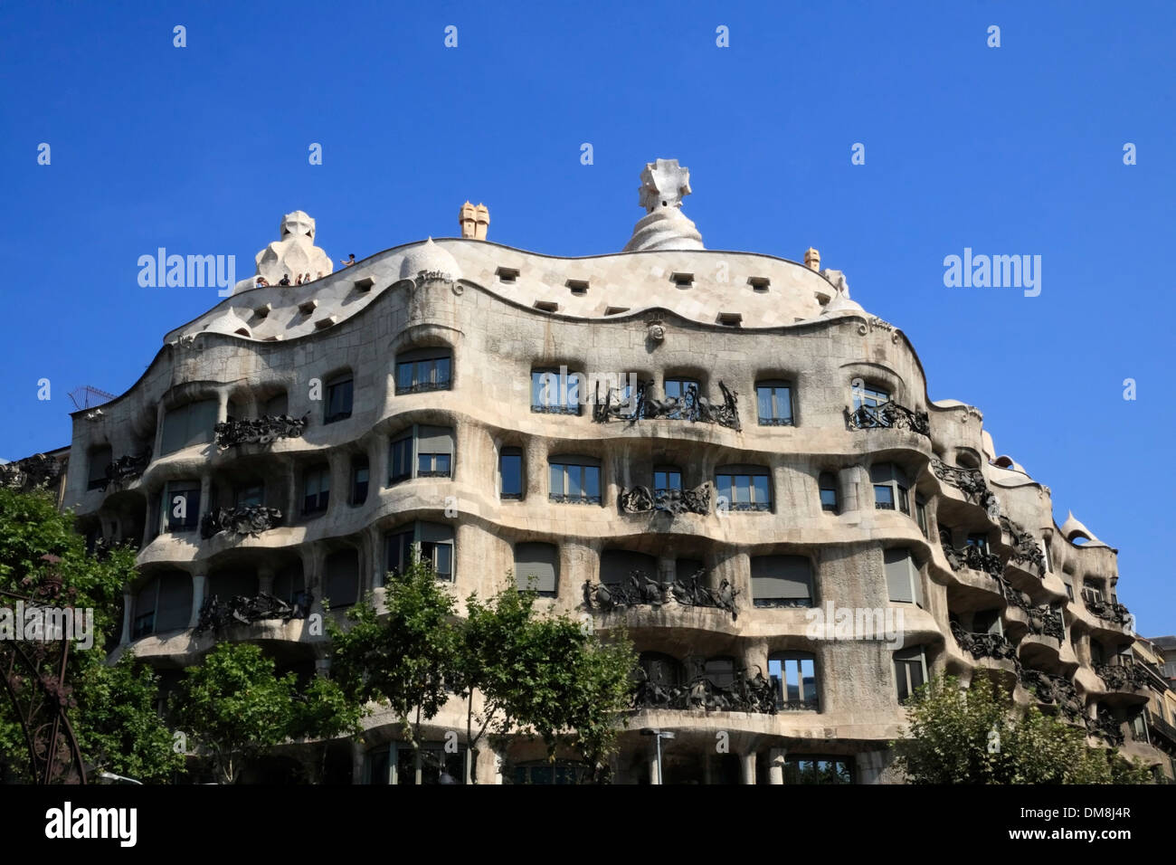 Casa Mila La Predera at Passeig de Gracia, Antoni Gaudi, Barcelona ...