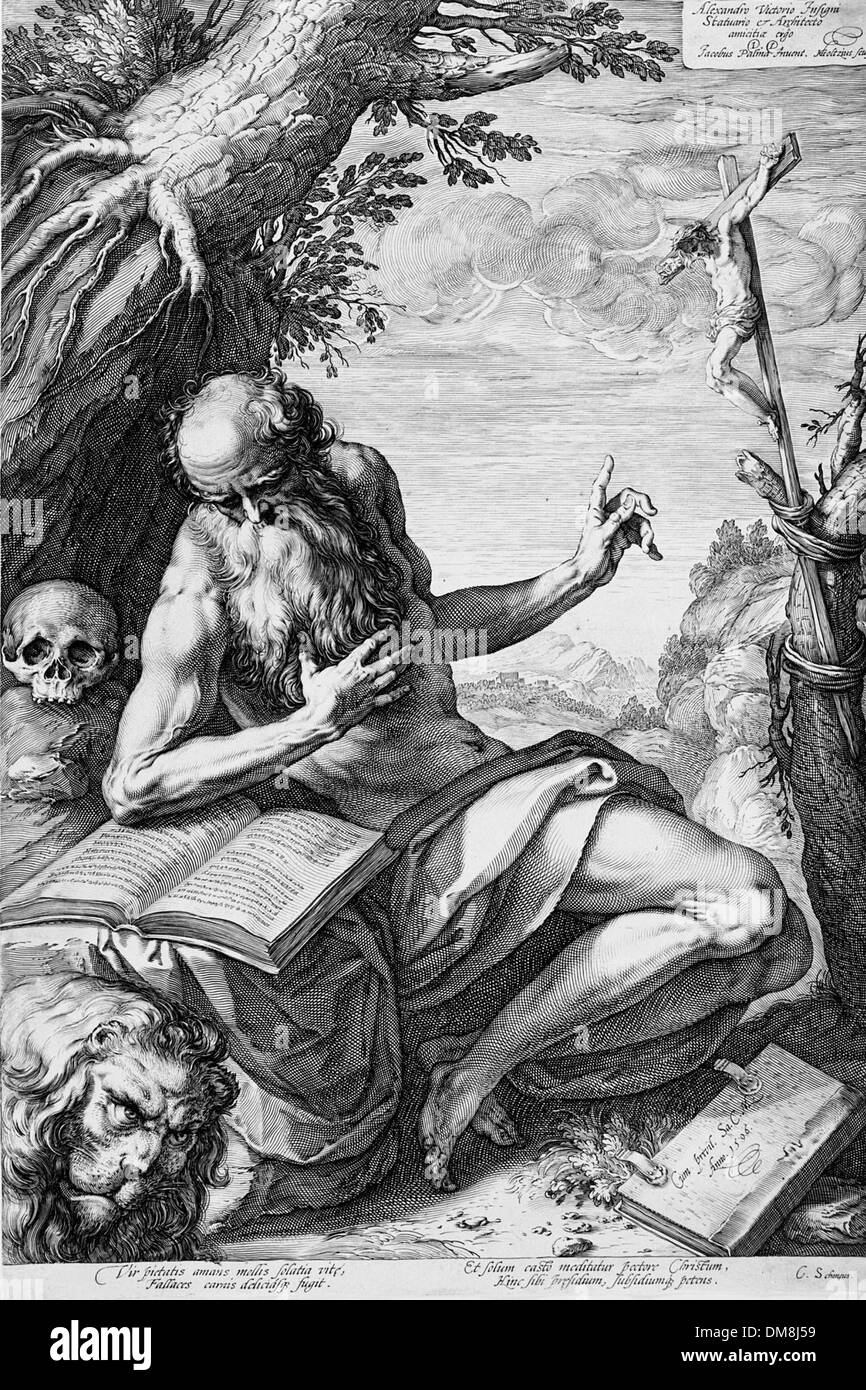 'Saint Jerome in the Desert' is a 16th-century painting depicting the ...