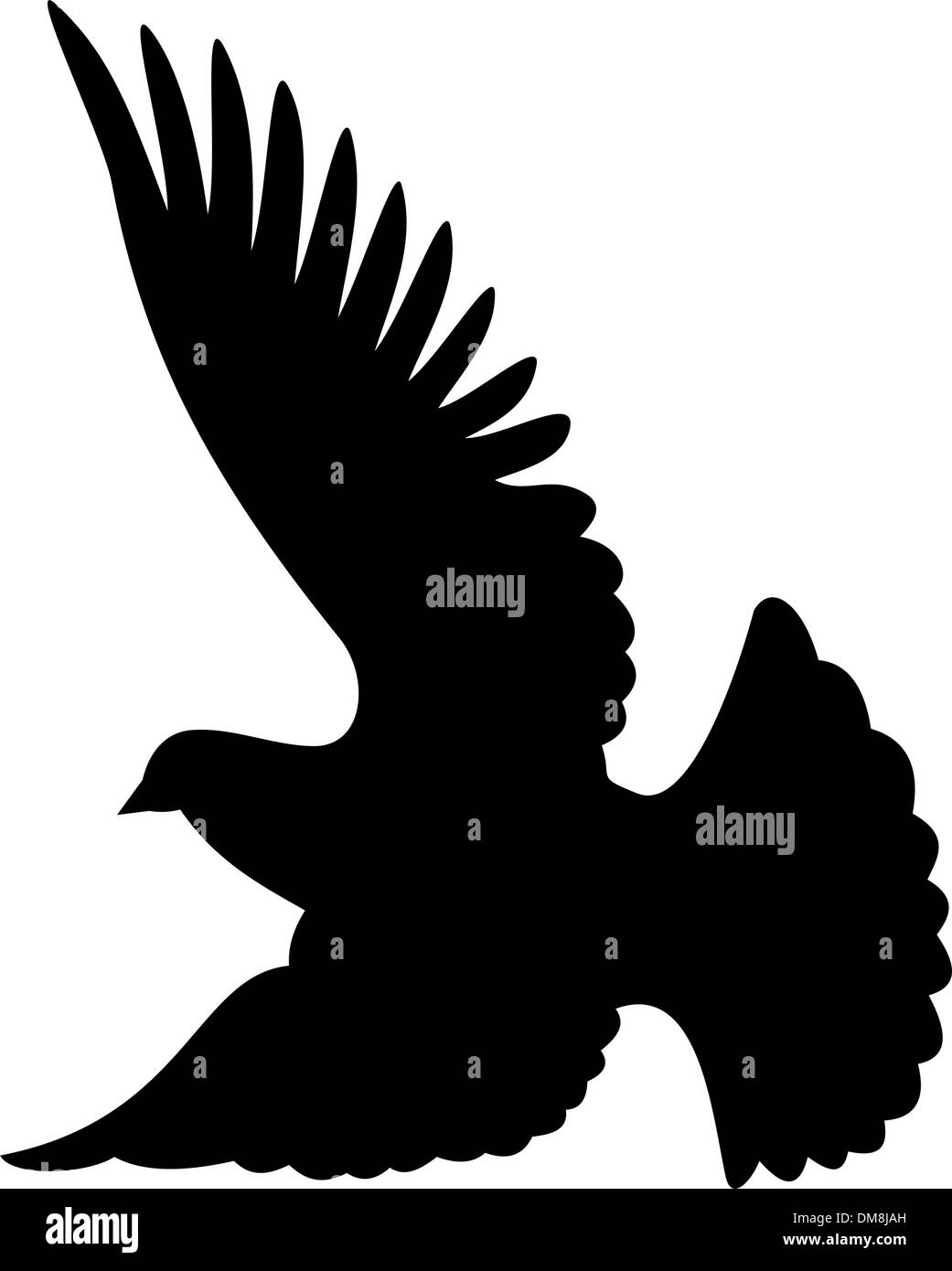 Silhouette dove on white hi-res stock photography and images - Alamy