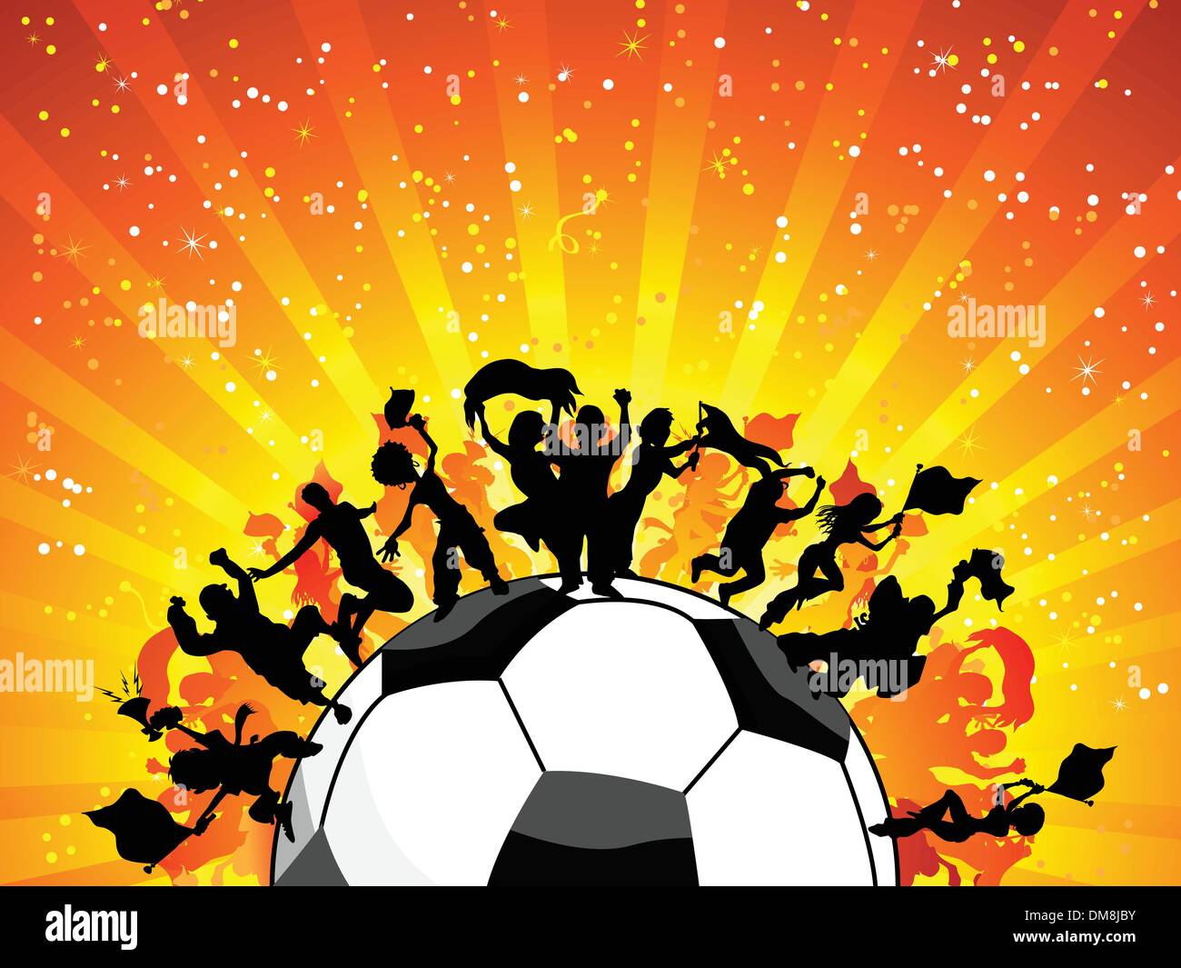 Celebrating football Stock Vector Images - Alamy