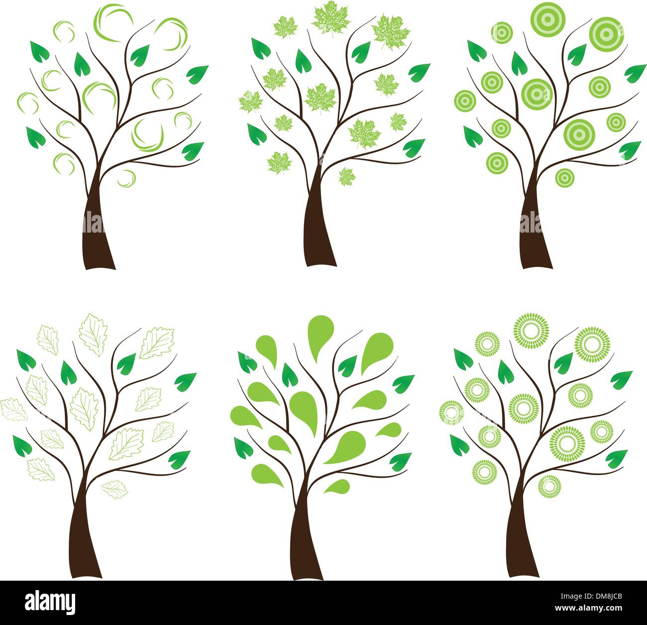 Set of trees hi-res stock photography and images - Alamy