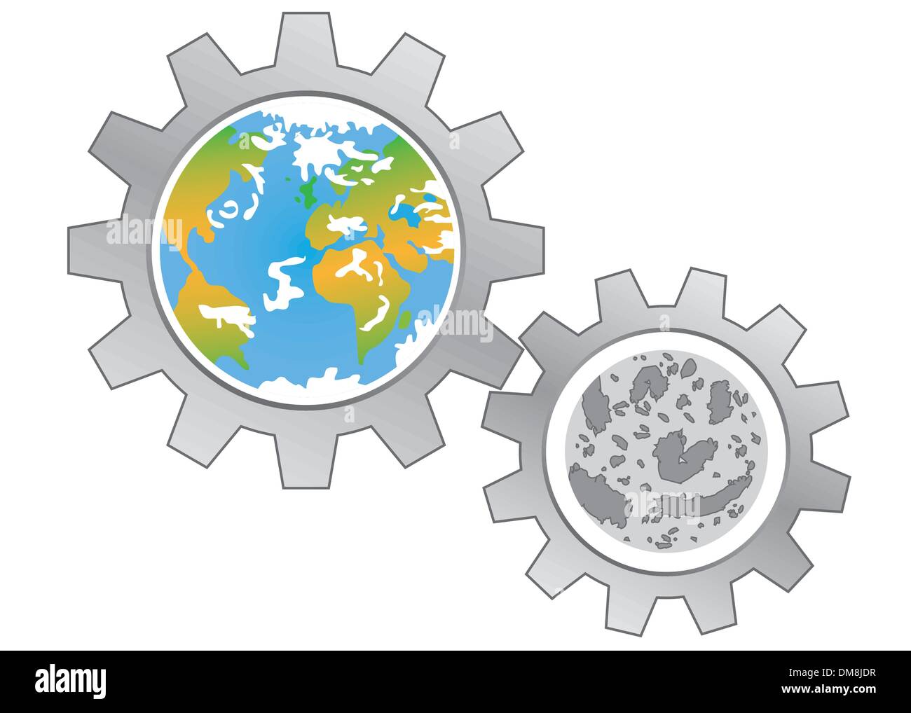 Earth and moon Stock Vector Image & Art - Alamy