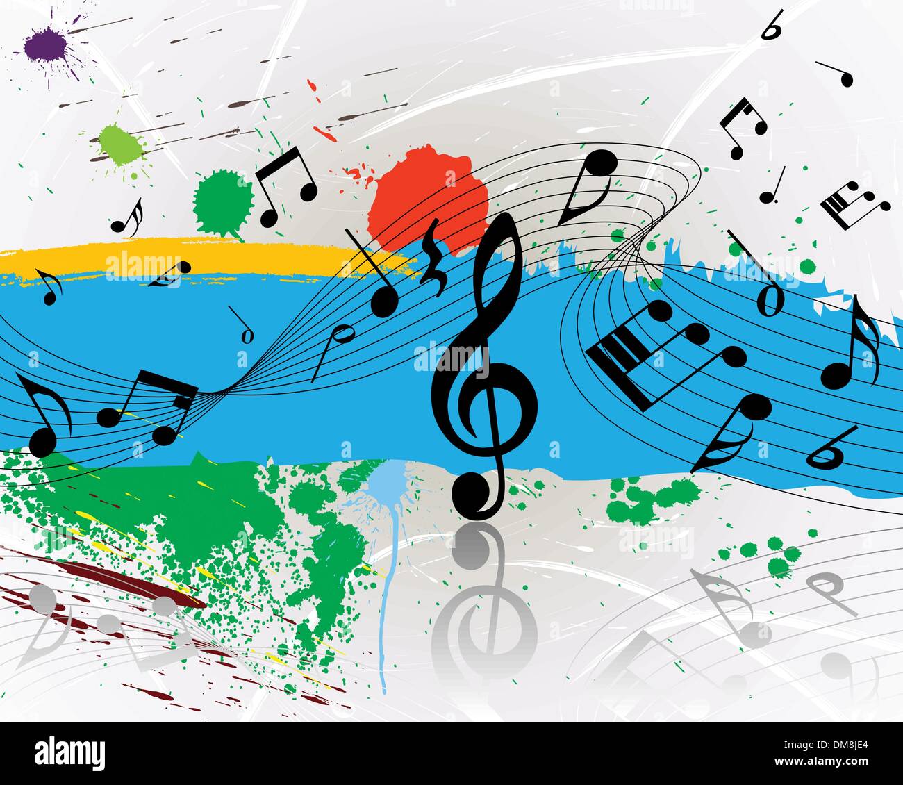 grunge notes staff Stock Vector Image & Art - Alamy
