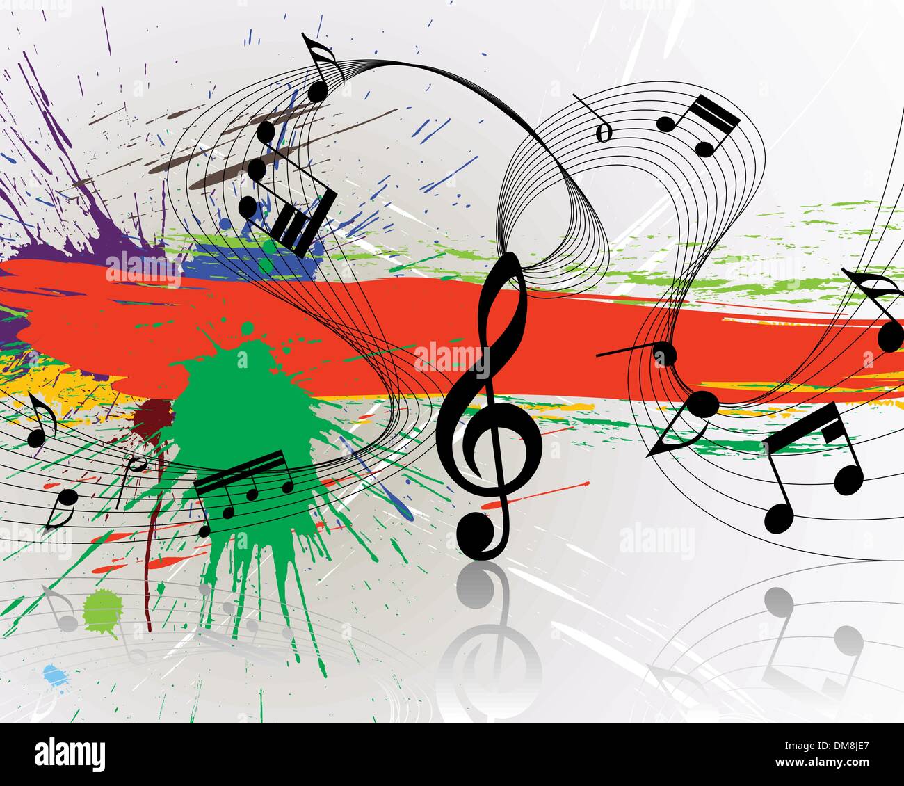 Musical background notes on Stock Vector Images - Alamy