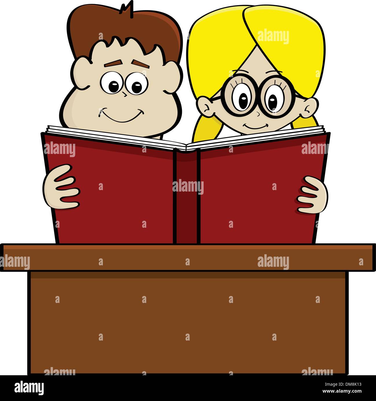 Child read book class Stock Vector Images - Alamy