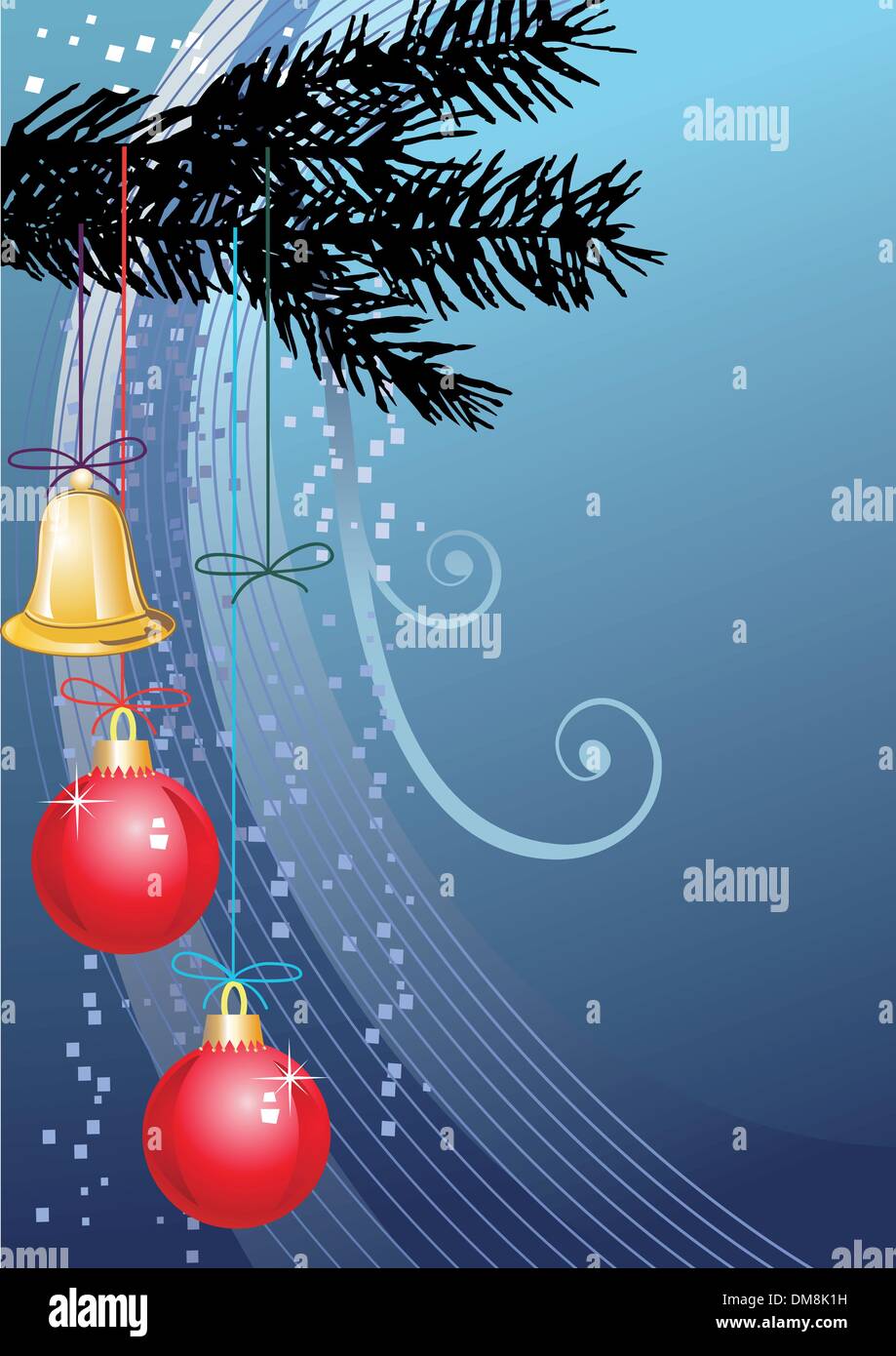 Christmas red blue balls Stock Vector Images - Alamy