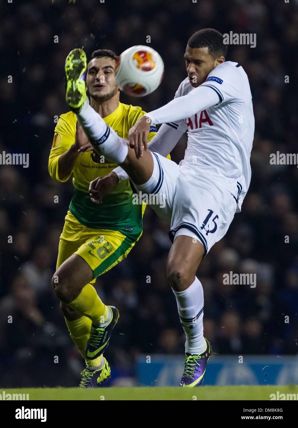 London, UK. 12th Dec, 2013. Tottenham Hotspur midfielder Etienne Capoue ...