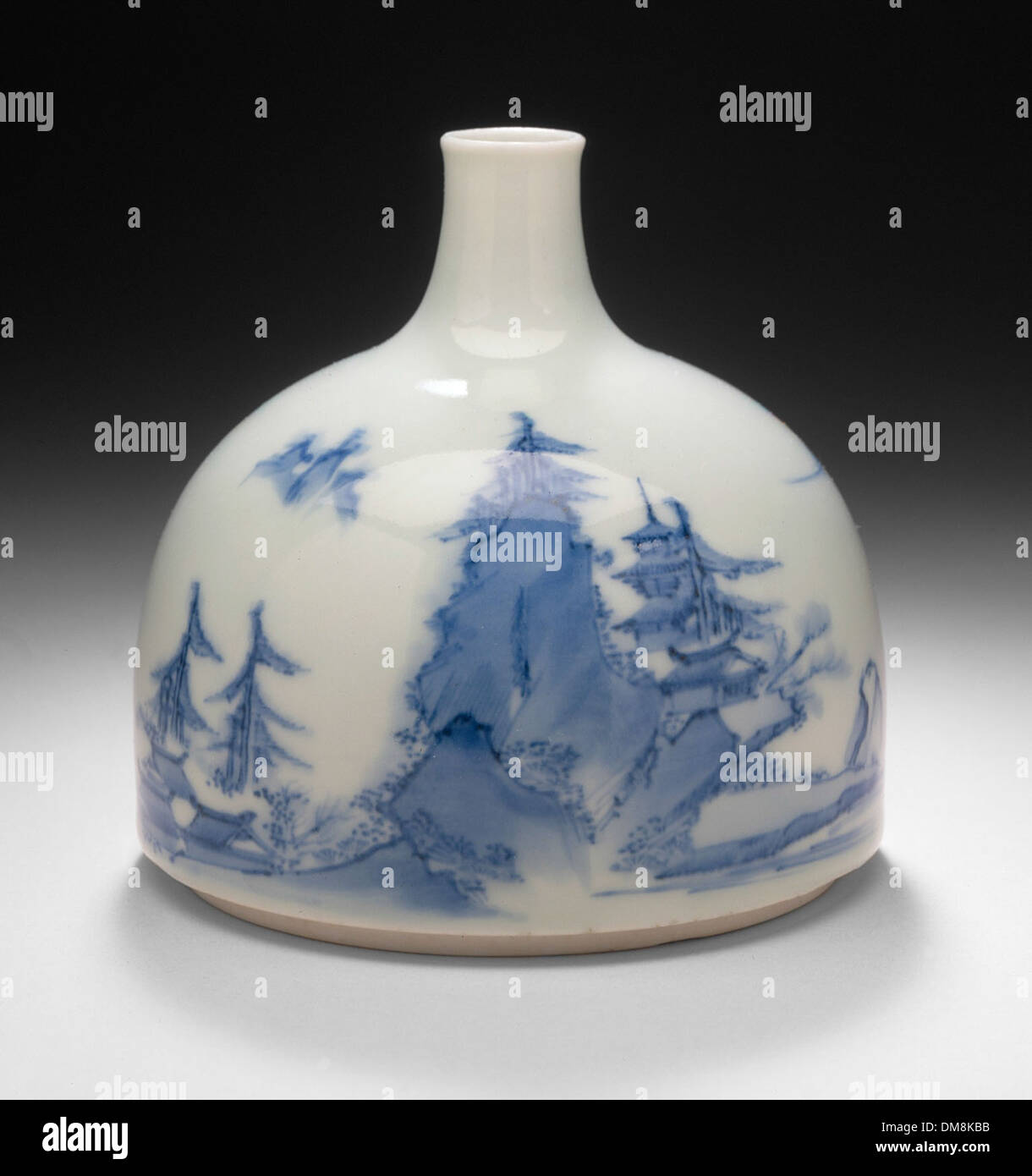 Sake flask tokkuri with landscape design hi-res stock photography and ...