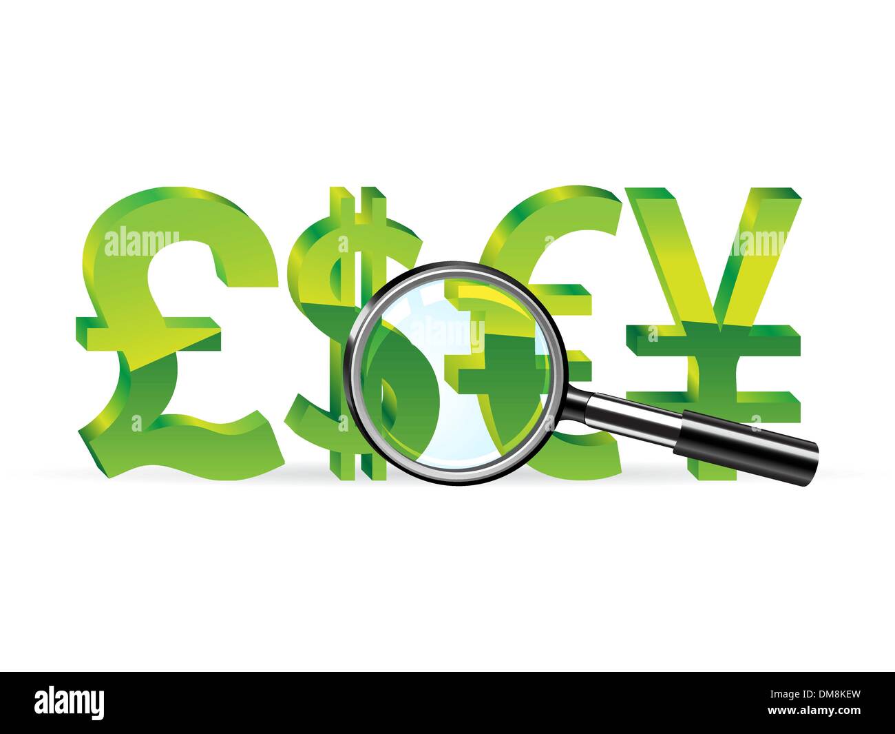 Money sing under a magnifier Stock Vector Image & Art - Alamy