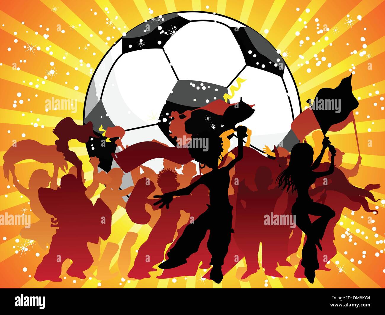 Huge Crowd Celebrating Soccer Game Stock Vector Image & Art - Alamy