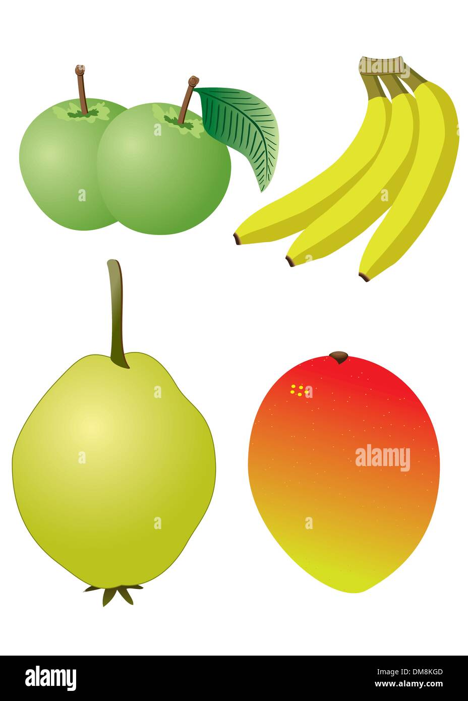 Red mango on white Stock Vector Images - Alamy