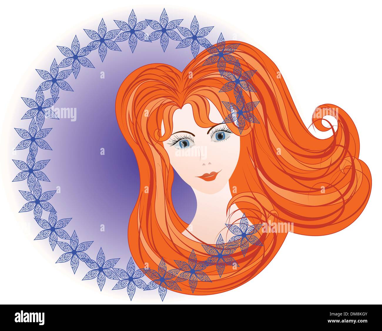 Woman face in oval hi-res stock photography and images - Alamy