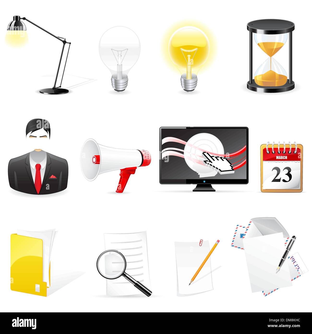 Vector office icons Stock Vector Image & Art - Alamy