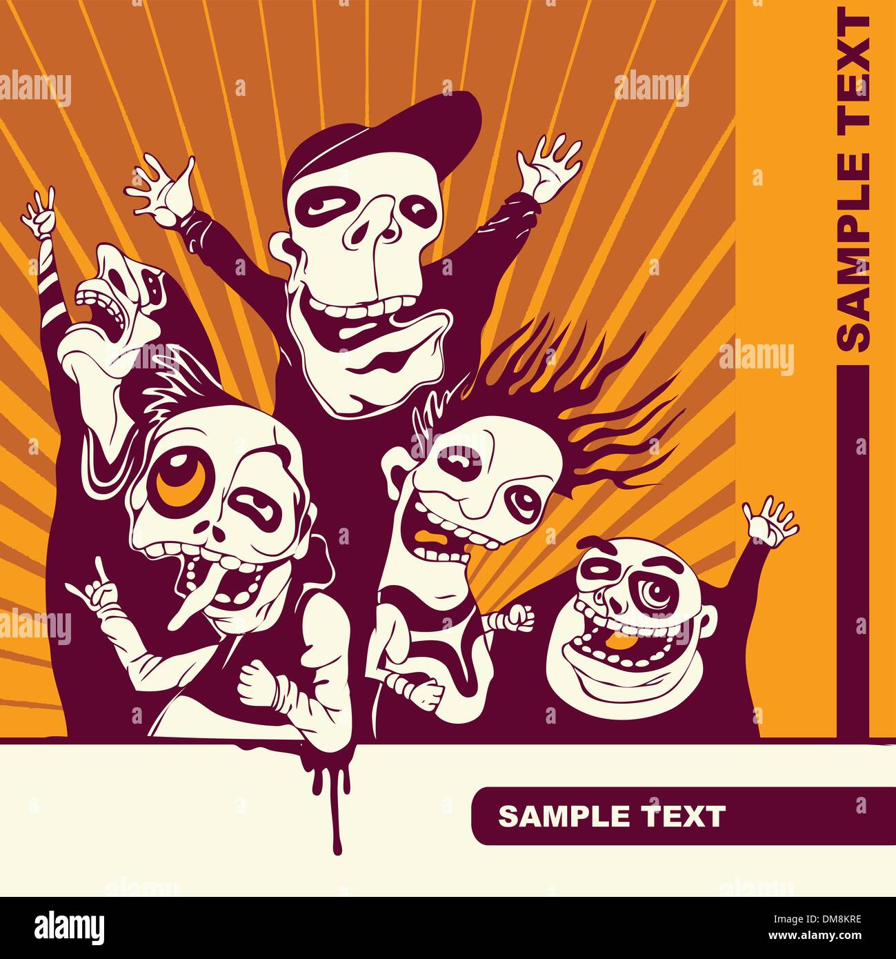 Music fans crowd Stock Vector Images - Alamy