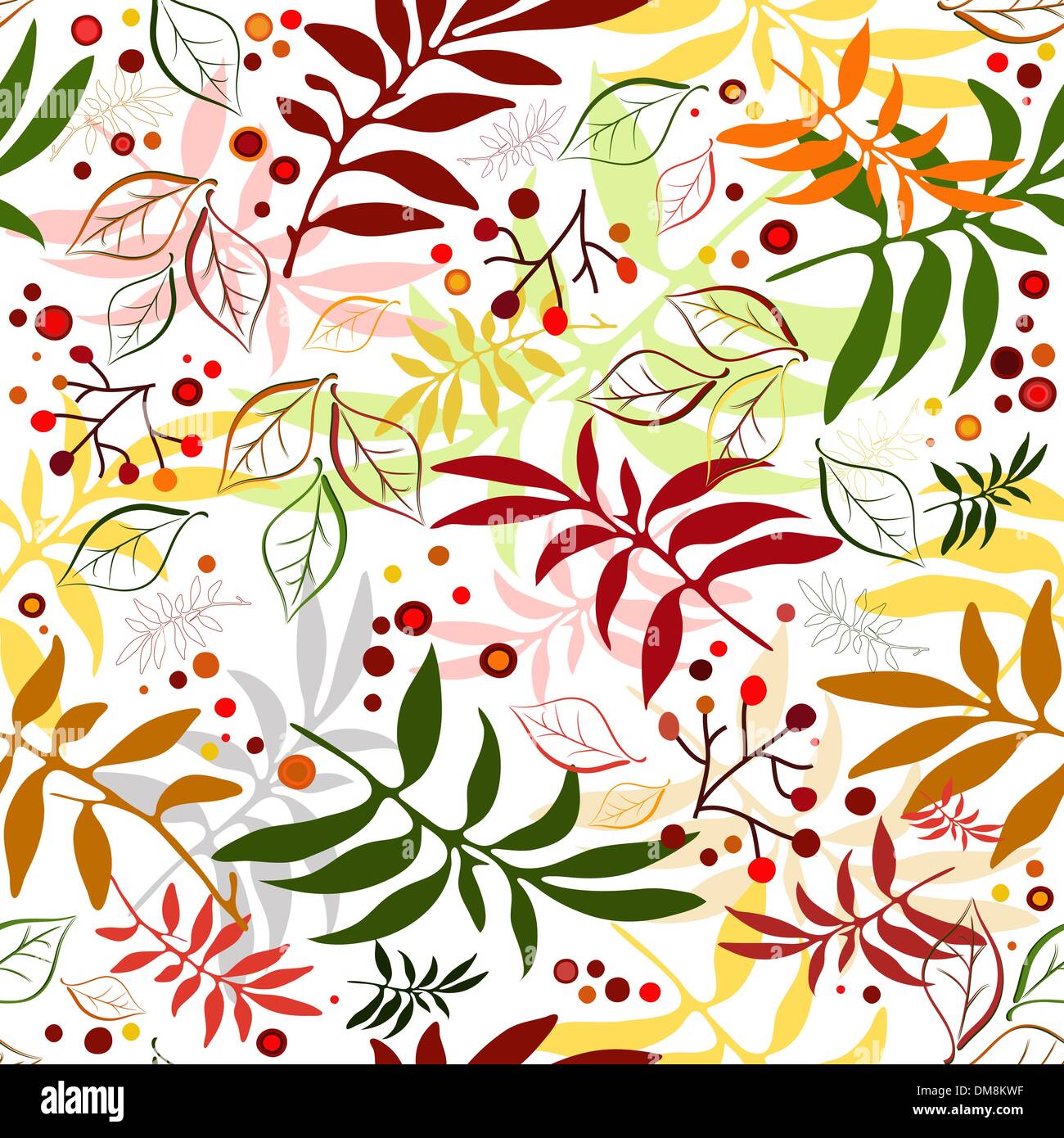 Seamless autumn floral pattern Stock Vector Image & Art - Alamy