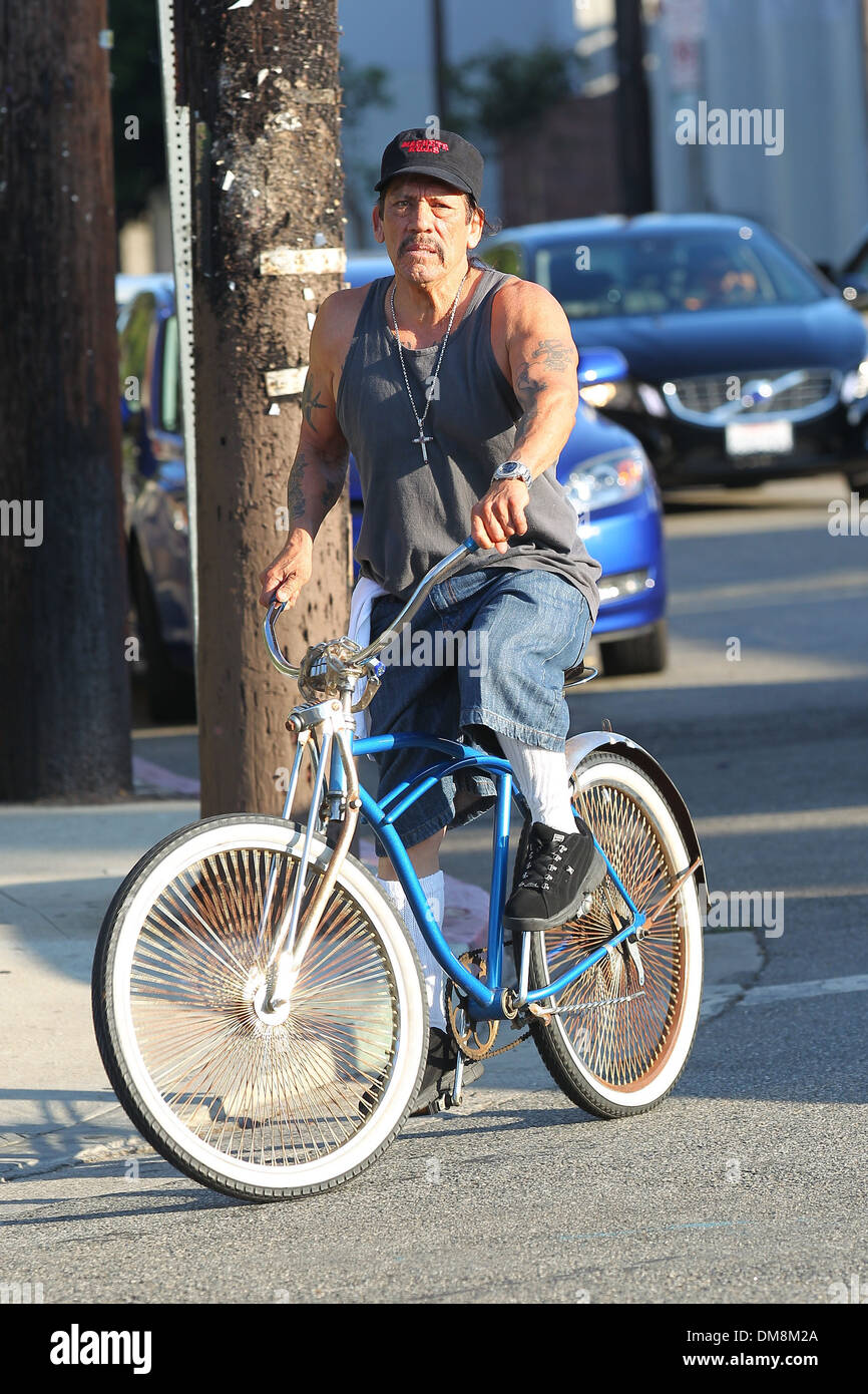 Danny Trejo riding his Classic Beach Cruiser Los Angeles, California ...