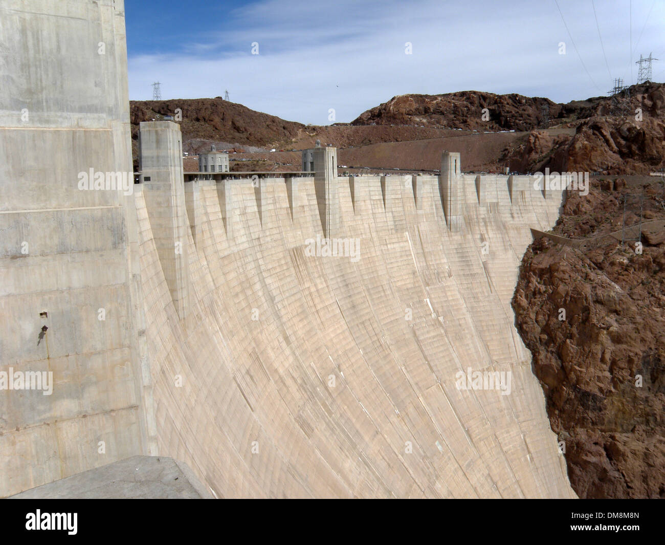 Hoover Dam which produces electric power for much of the South West ...