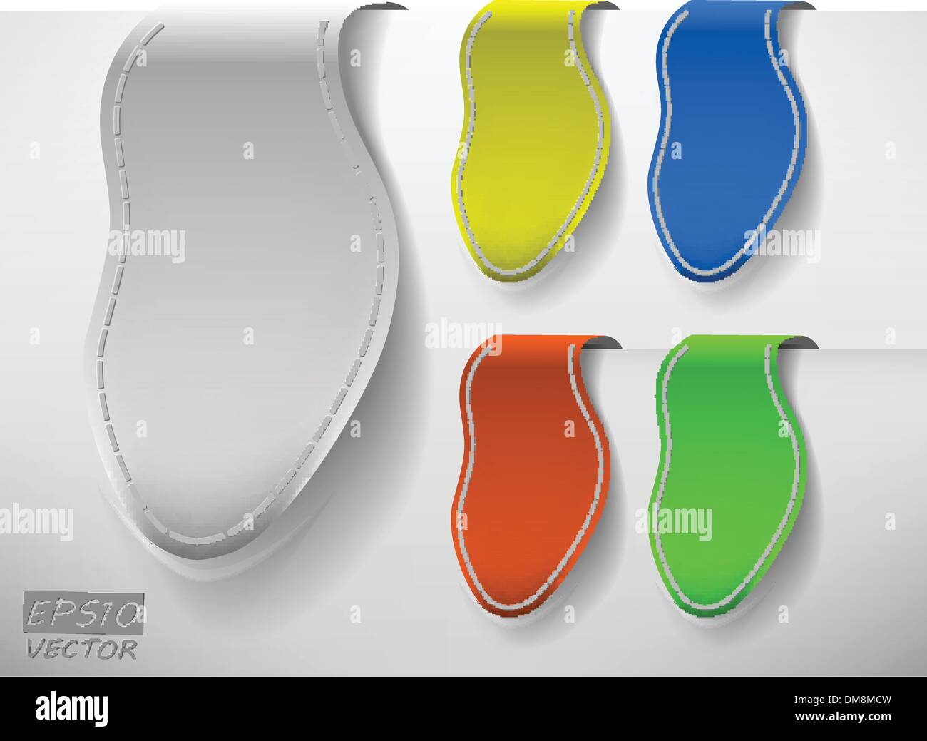 realistic colorful sticker for your text Vector Stock Vector Image ...