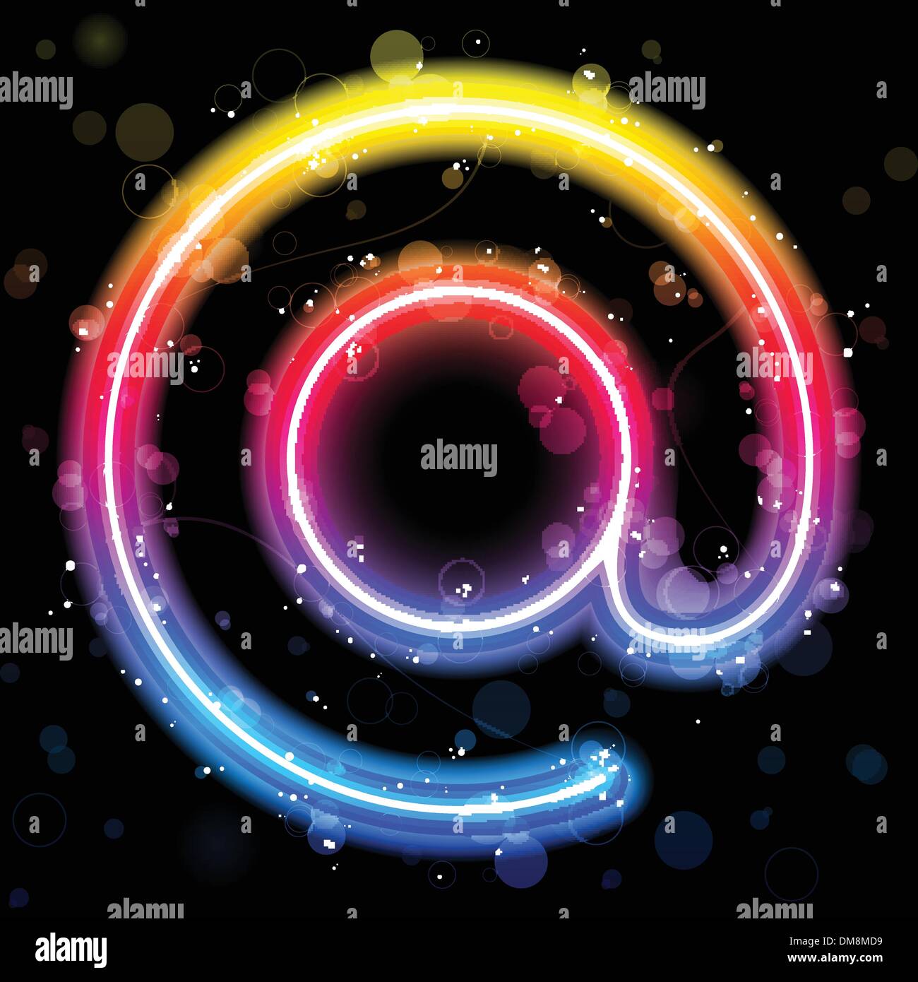 Internet Symbol Rainbow Lights Glitter with Sparkles Stock Vector Image ...