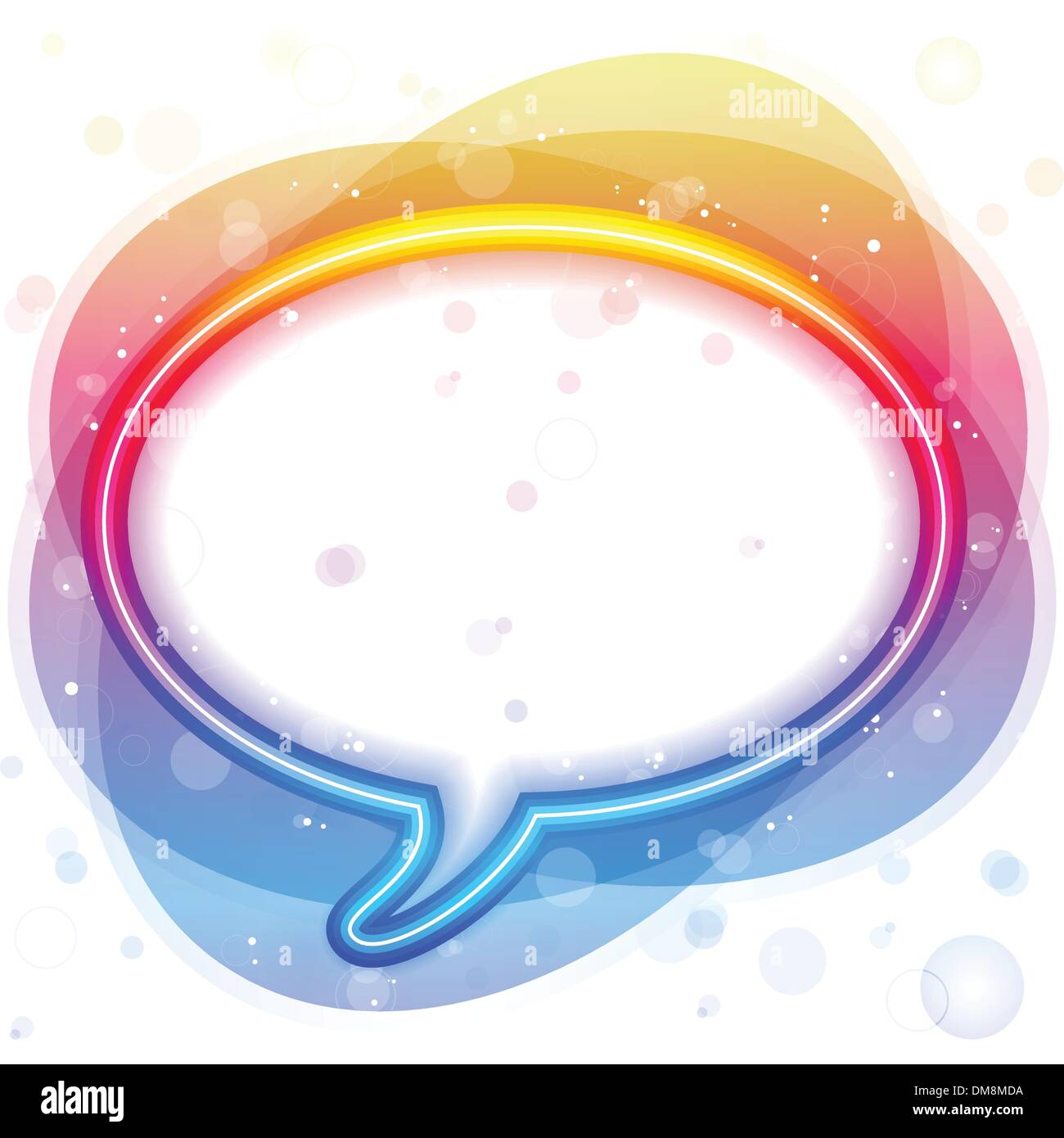 Rainbow Neon Lights Speech Bubble Stock Vector Image & Art - Alamy