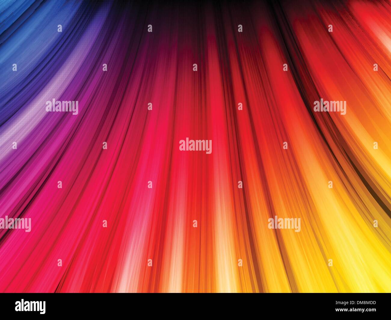 Abstract Colorful Waves on Black Background Stock Vector Image & Art ...
