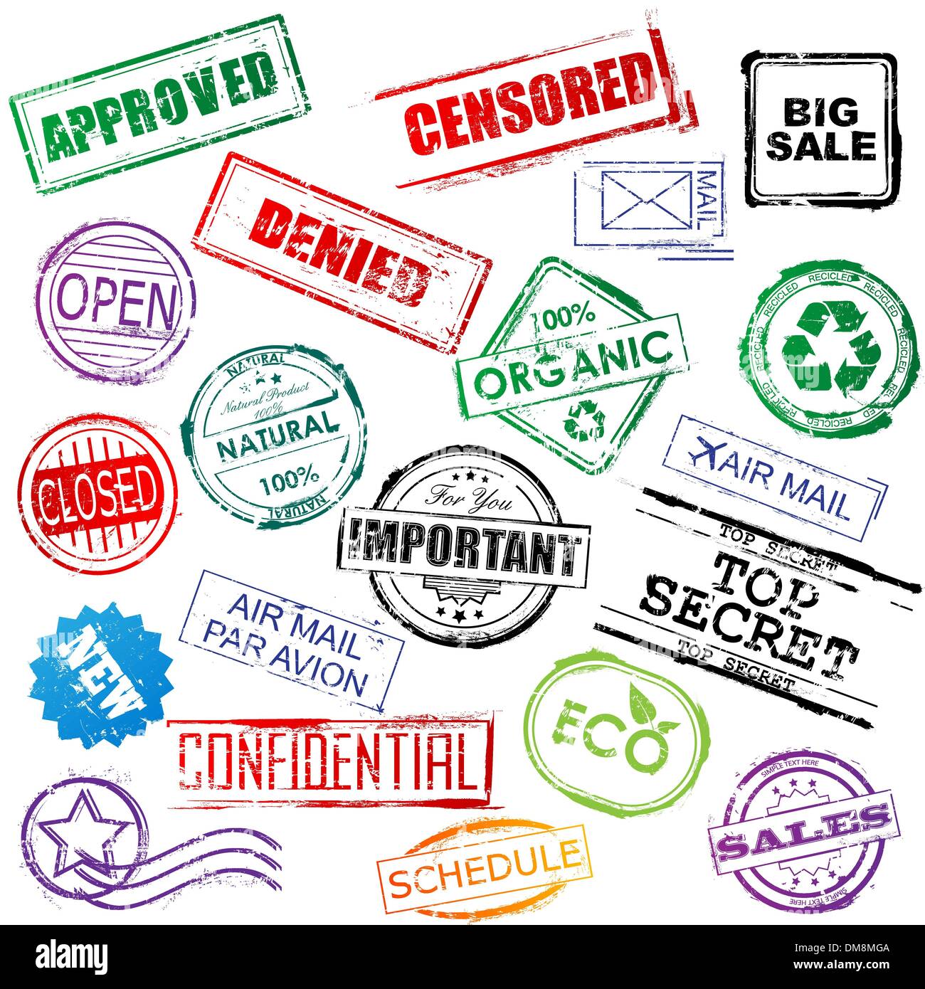 Vector stamp set collection Stock Vector Image & Art - Alamy