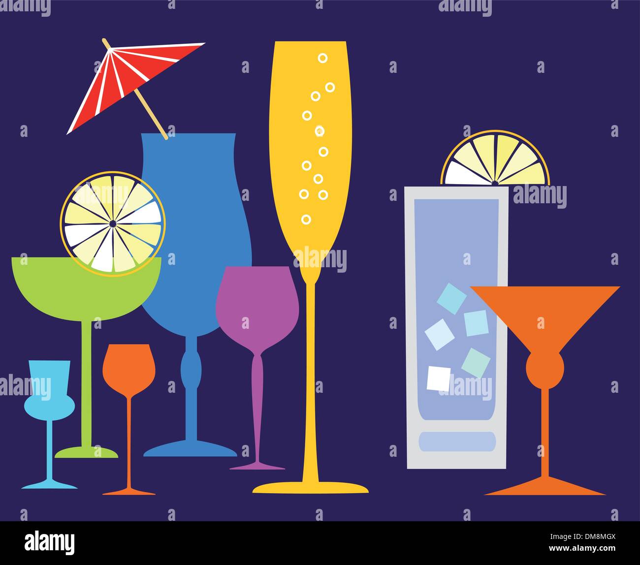 Coctails vector vectors Stock Vector Images - Alamy