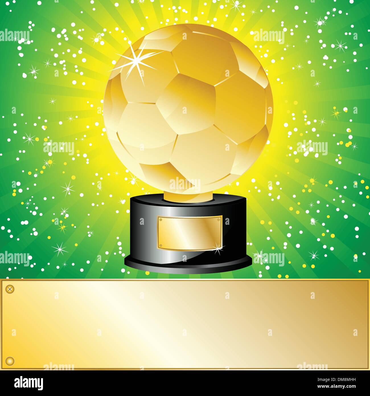 Golden Ball Soccer Trophy Champion Stock Vector Image & Art - Alamy