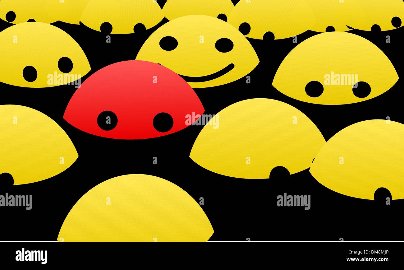 Standing out from the crowd Stock Vector Images - Alamy
