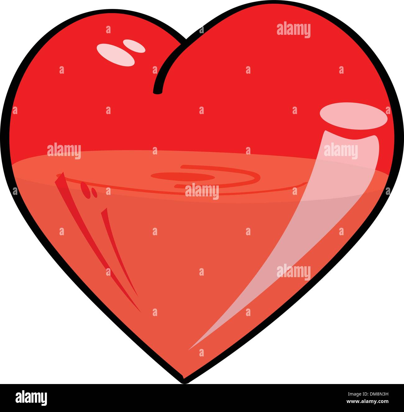 Empty heart Stock Vector Images - Alamy