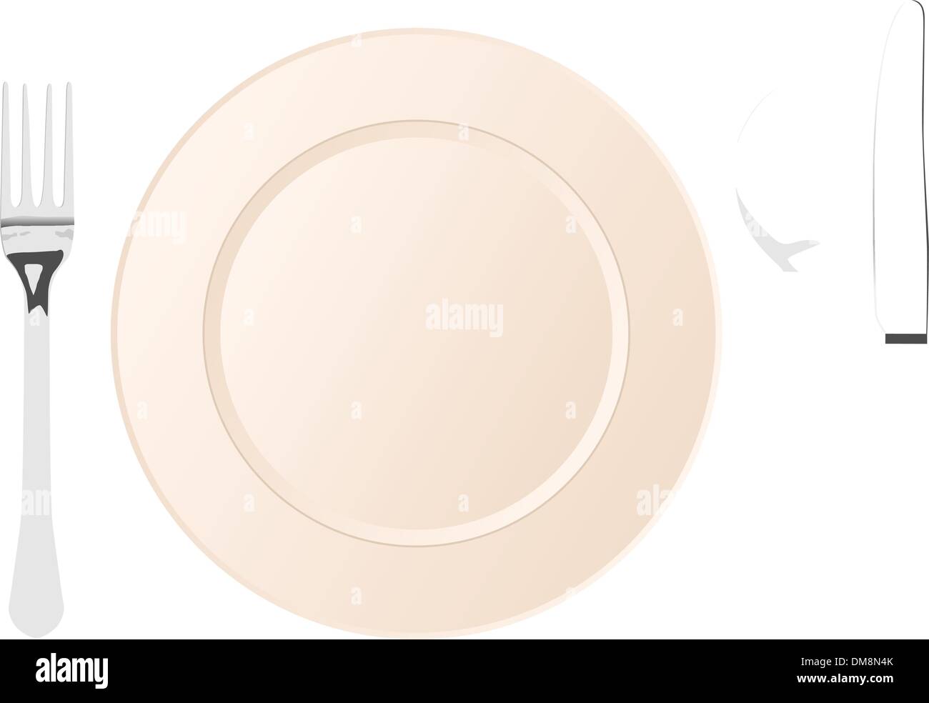 Silver cutlery Stock Vector Images - Alamy