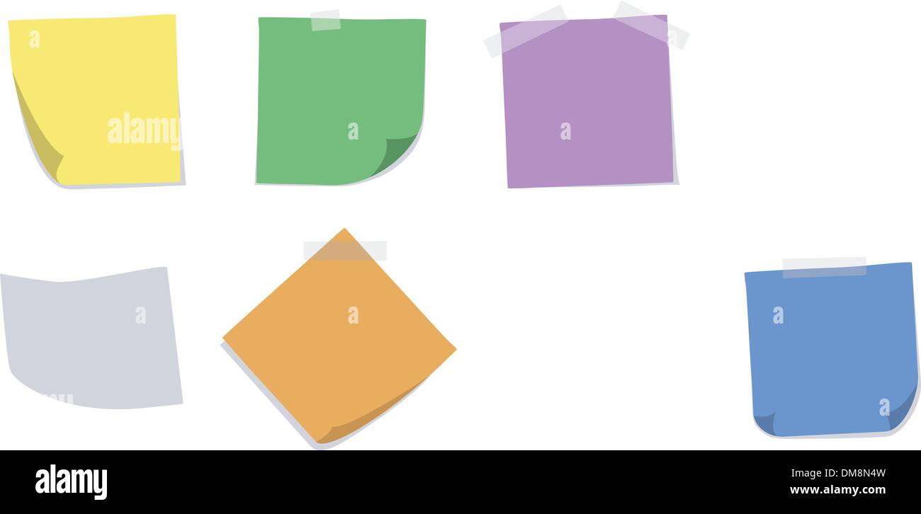 Various Sticky Notes Stock Vector Image & Art - Alamy