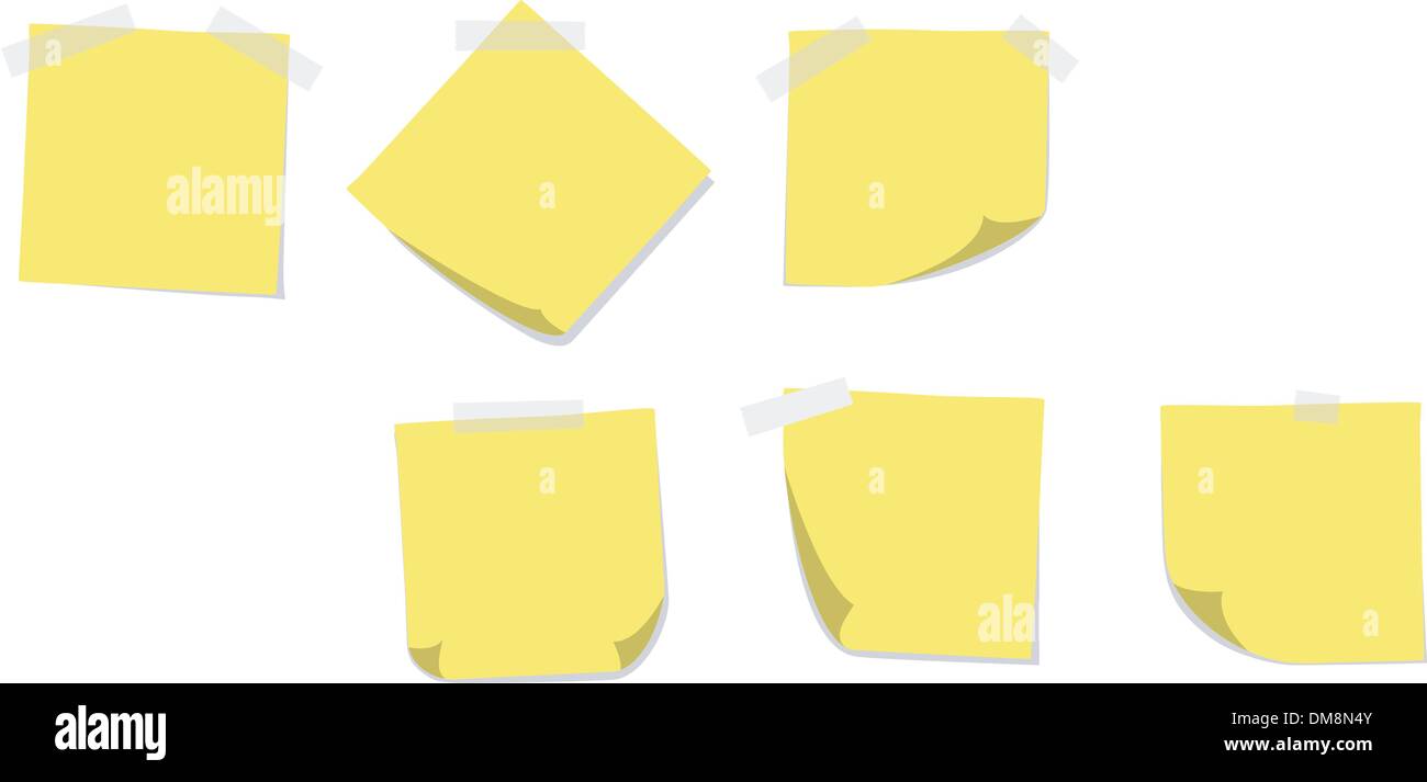 Sticky Notes with Tape Stock Vector Image & Art - Alamy